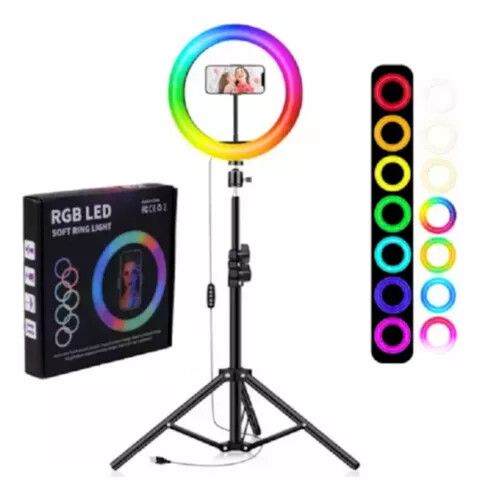 Aro led RGB Soft Ring Light 30CM Con Tripode 2.1M EC100513 – Netcell